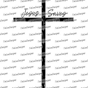 Jesus Saves Cross Religious PNG Digital Download - Etsy