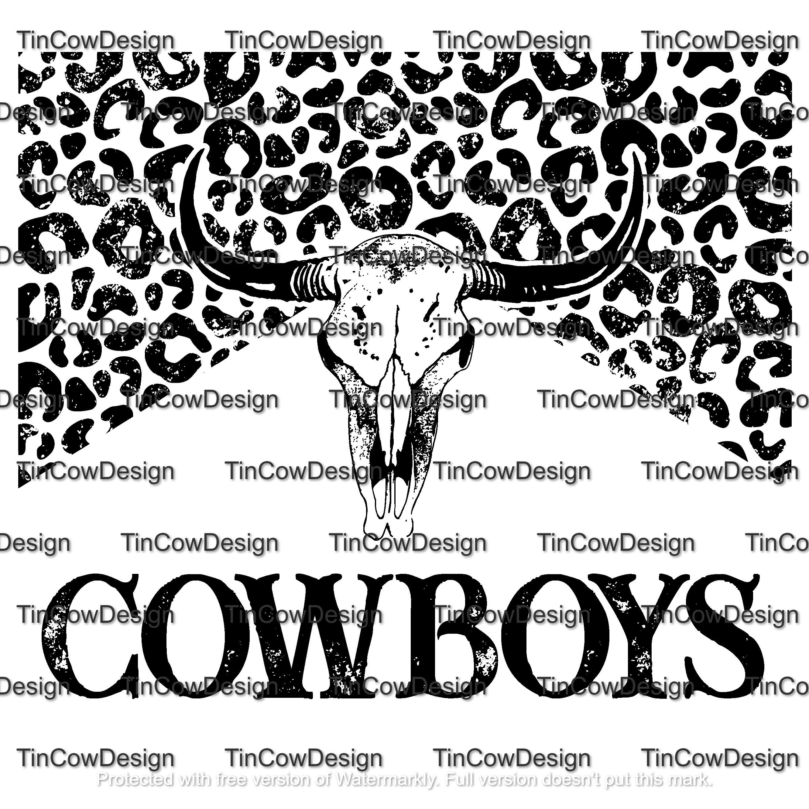 Grunge Western Cowboys Leopard Cow Skull PNG Digital Download - Etsy