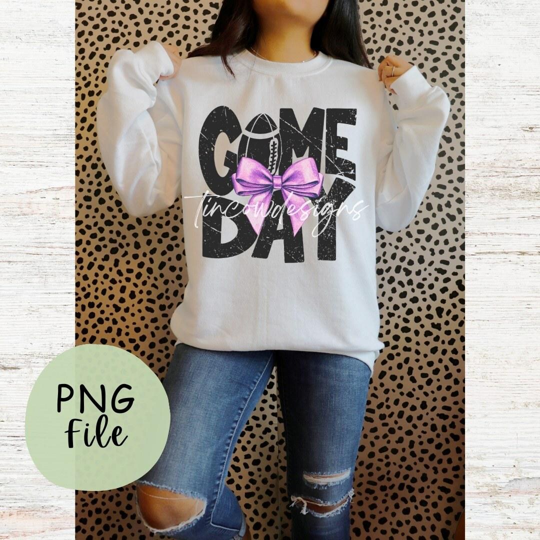 GAME DAY Purple Bow Football Team PNG Digital Download - Etsy