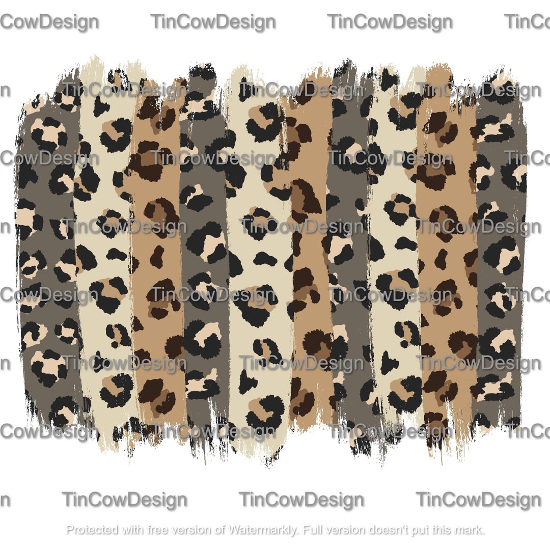Neutral Color Leopard/cheetah Print Brushstroke Background PNG Digital ...