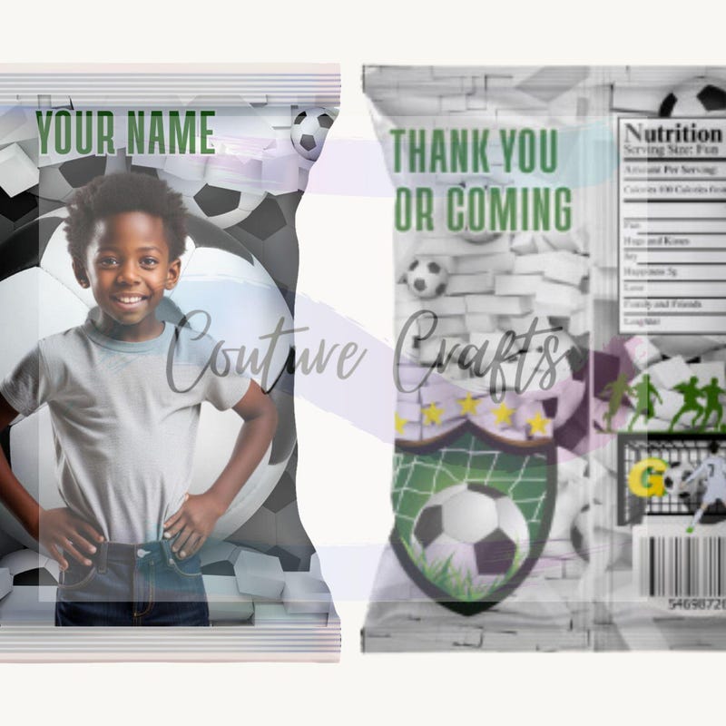 Soccer Chip Bag - Etsy