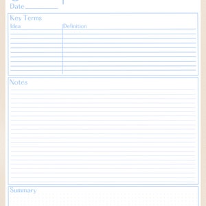Set of 10 Study Review Templates for Goodnotes and Notability | Chapter ...
