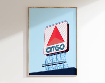 Citgo Sign Boston Art Boston Art Print City of Boston Art Print Boston ...