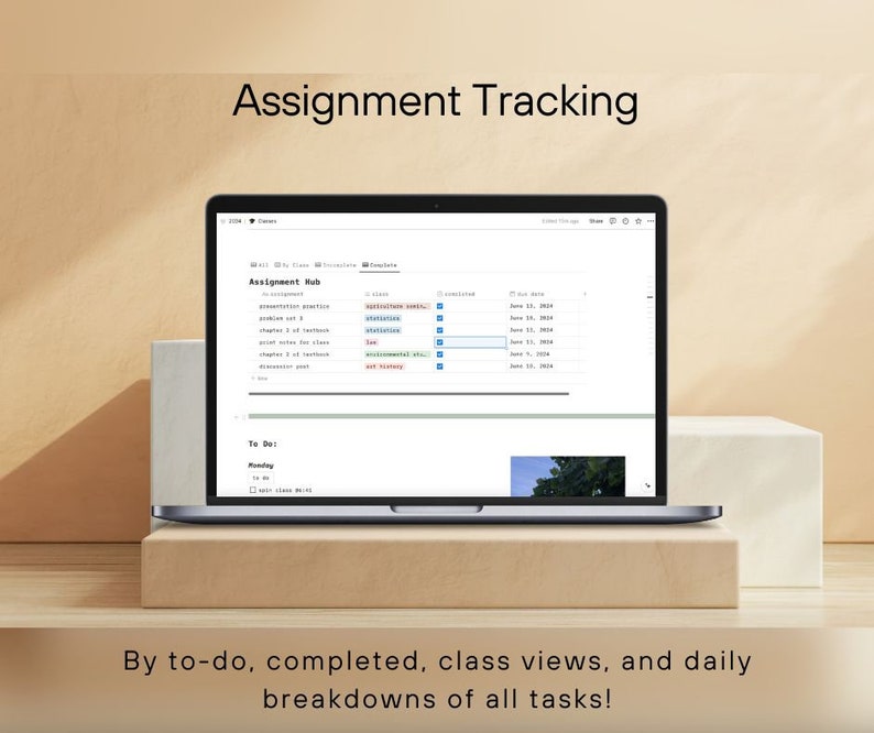 College Student Academic and Personal Notion Template for College ...