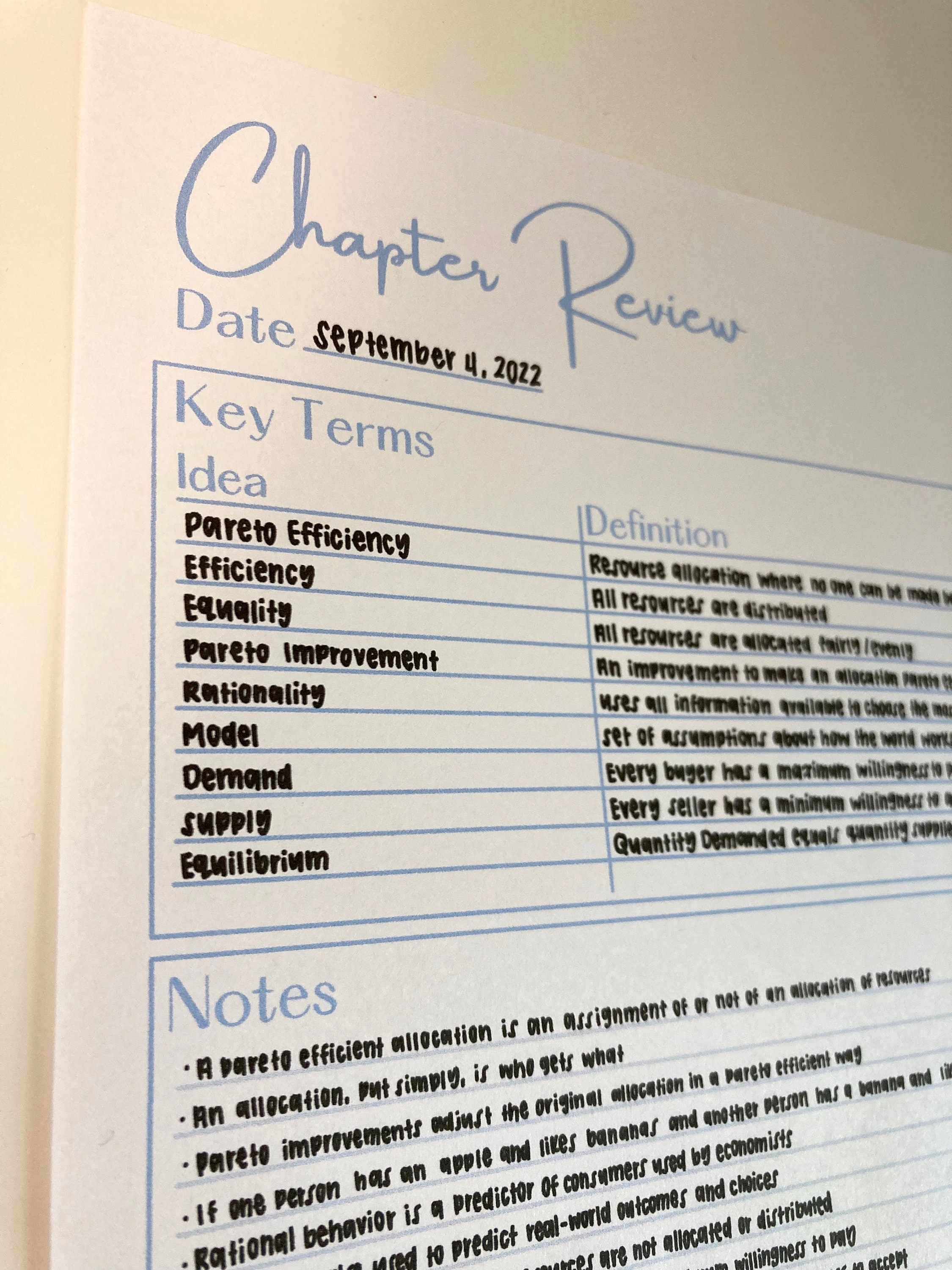 Set of 10 Study Review Templates for Goodnotes and Notability | Chapter ...