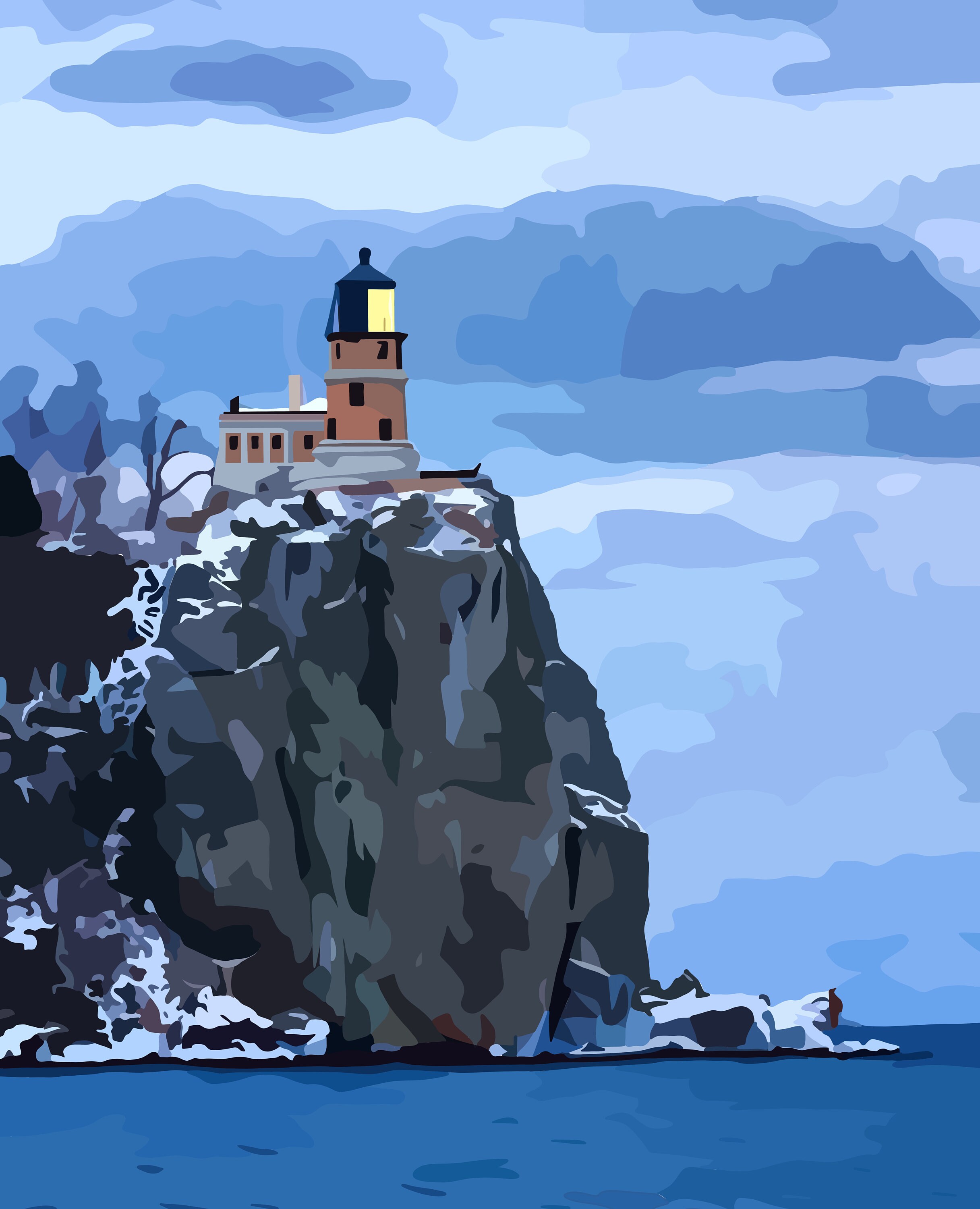 Split Rock Lighthouse Art Print - Etsy