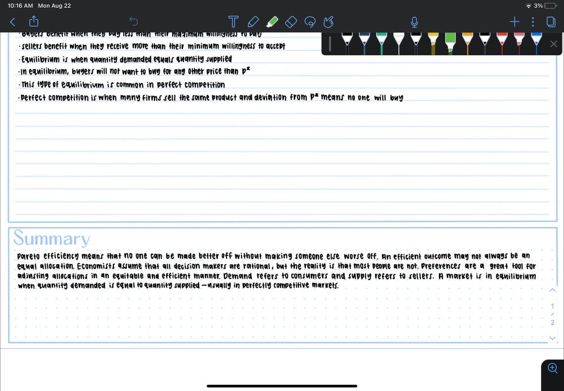 Set of 10 Study Review Templates for Goodnotes and Notability | Chapter ...
