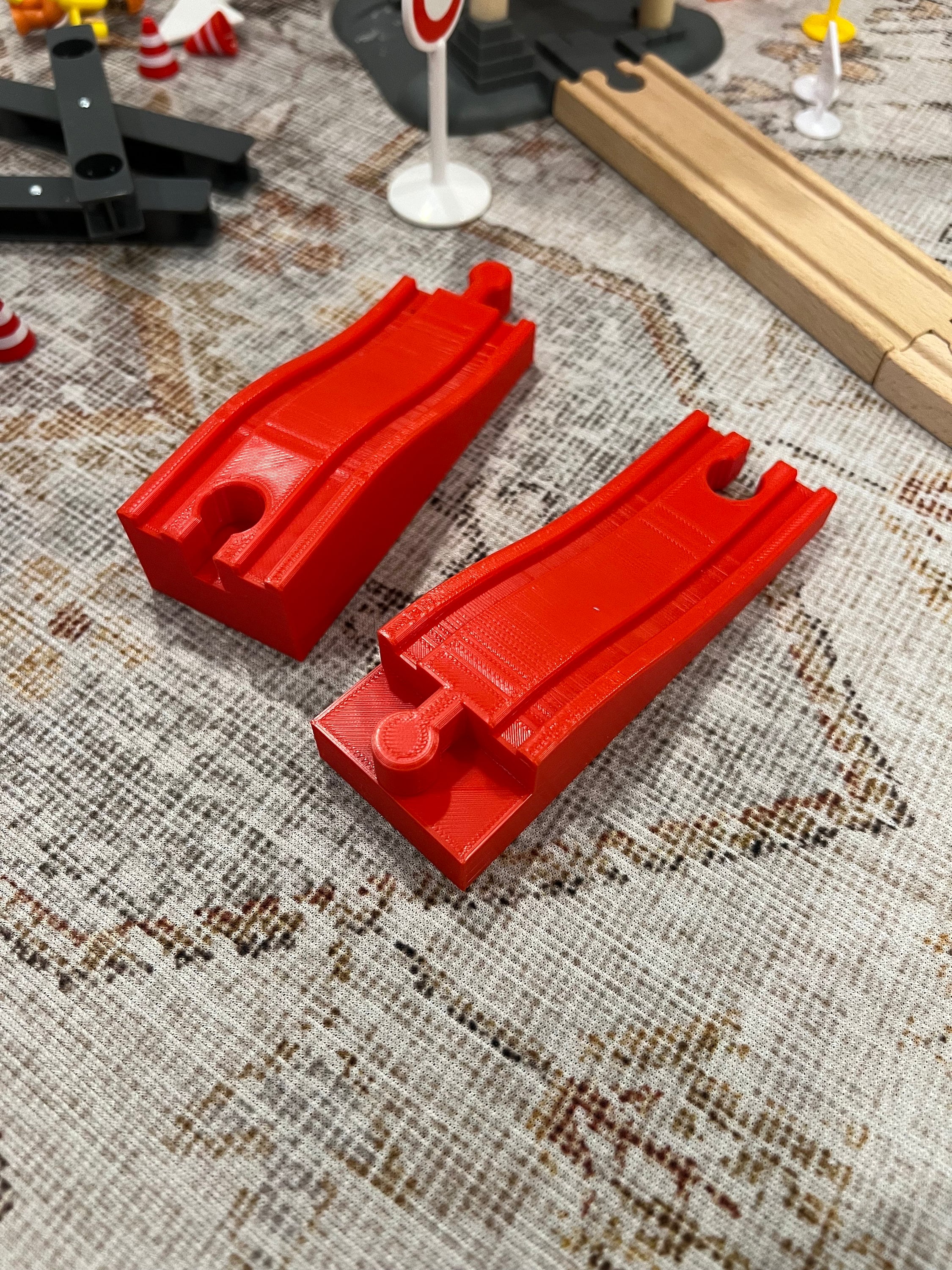 Wooden Train Track Low Bridge Brio/plative/ikea - Etsy