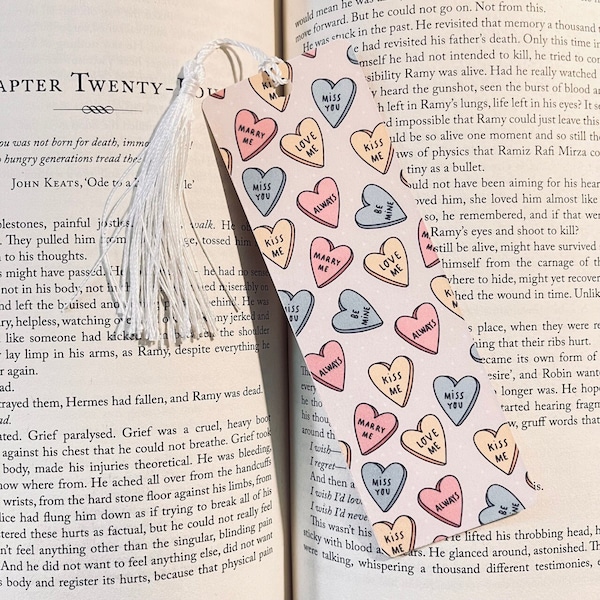 Valentine Bookmark - Etsy