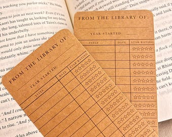 Reading List Bookmark | Library Card Bookmark | Vintage Library ...