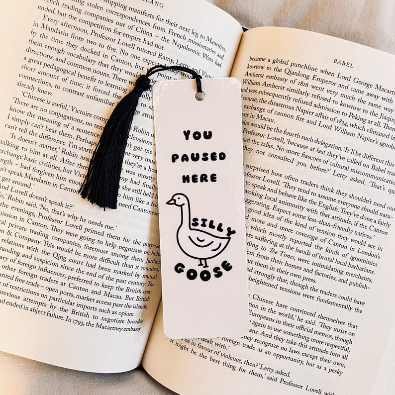 You're on This Page Silly Goose Bookmark | Funny Sarcastic Bookmark ...