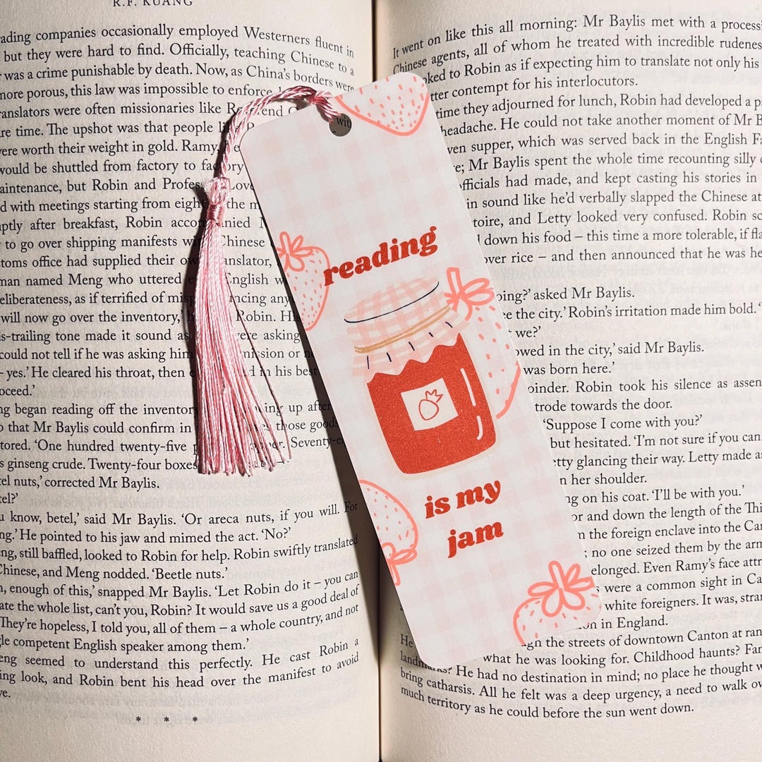 Reading is My Jam Bookmark | Strawberry Book, Gift for Book Lover - Etsy