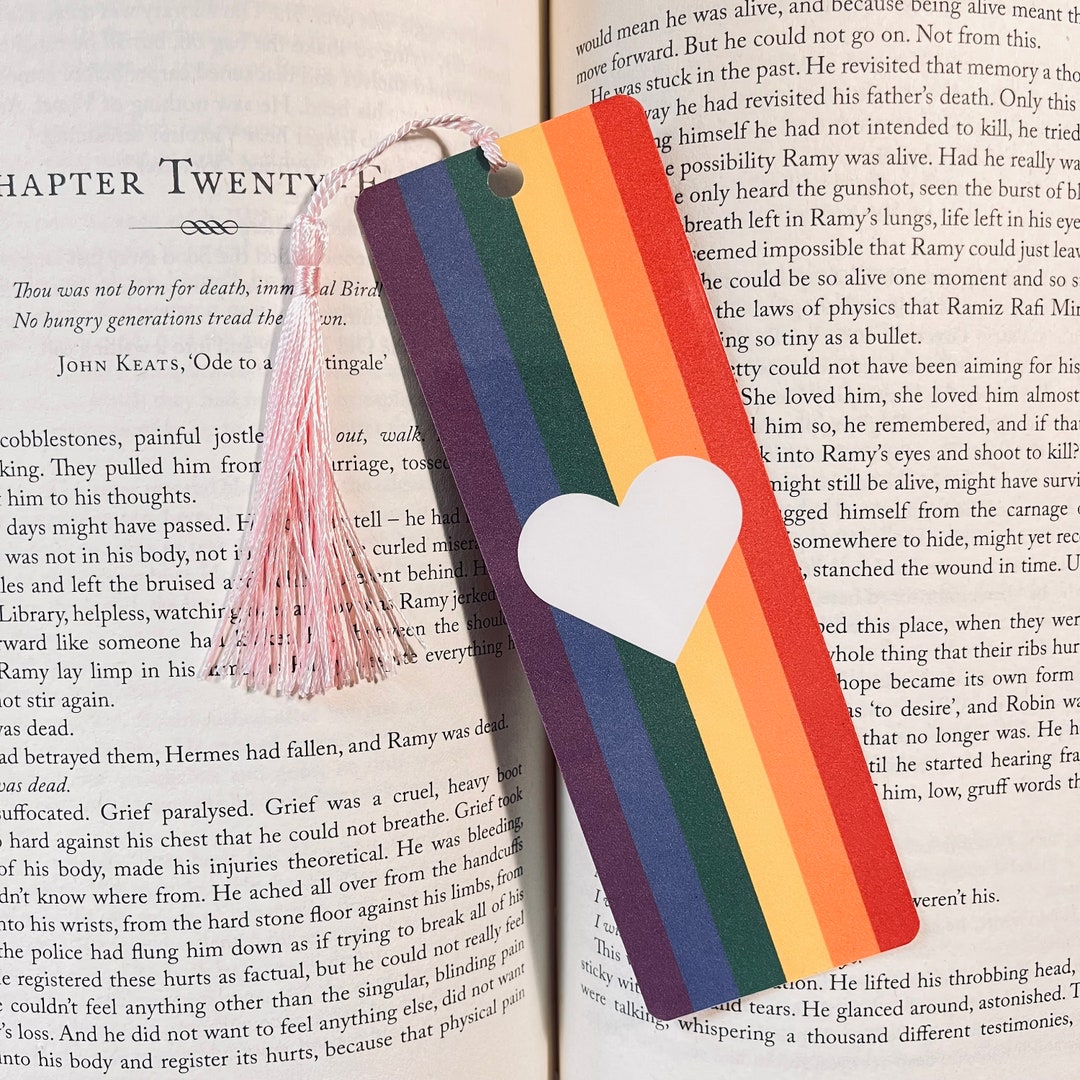 LGBTQIA+ Pride Flag | Gay Rights Bookmark | Trans Bookmark | Bookish ...