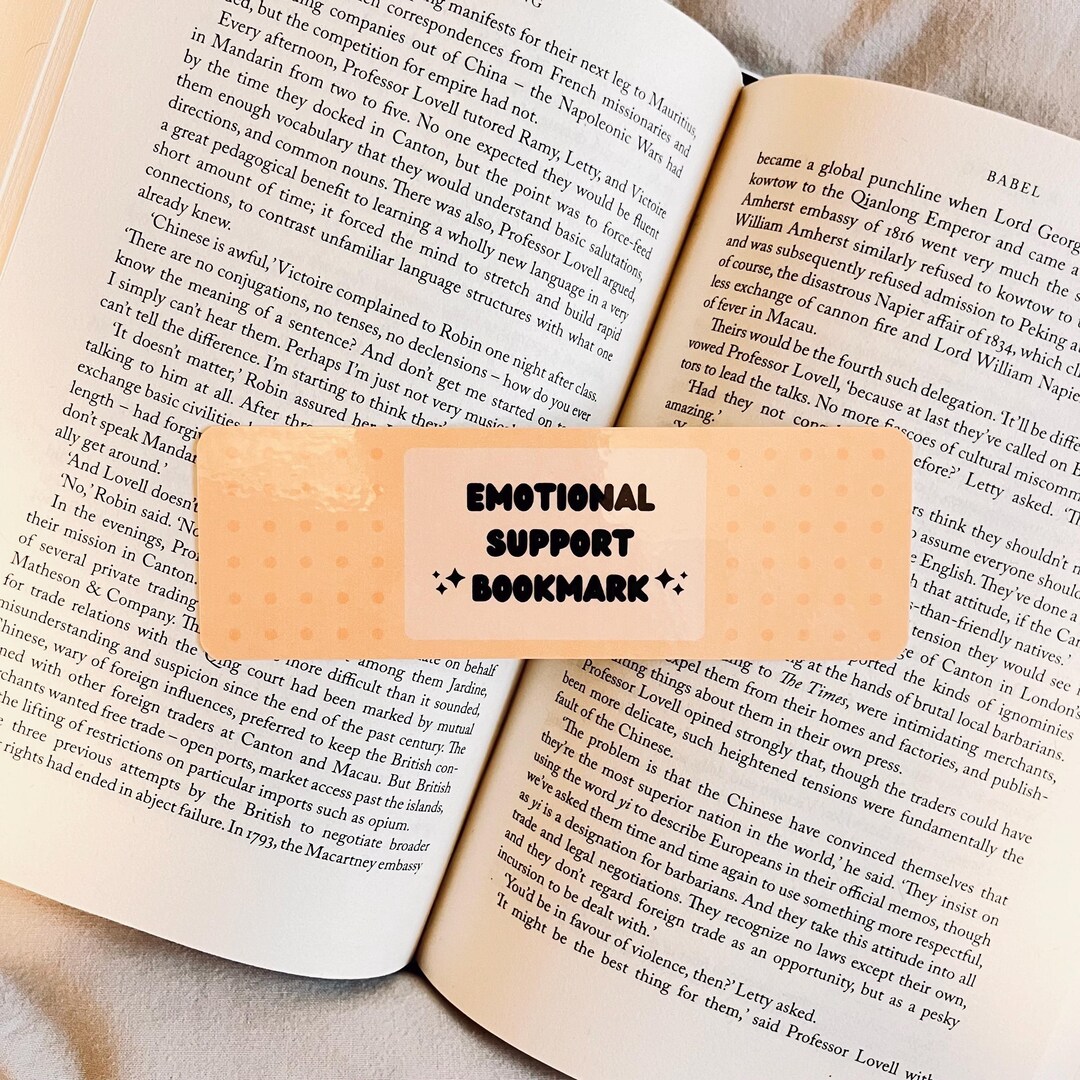 Emotional Support Bandage Bookmark | Book Lover Club Sticker Kindle ...