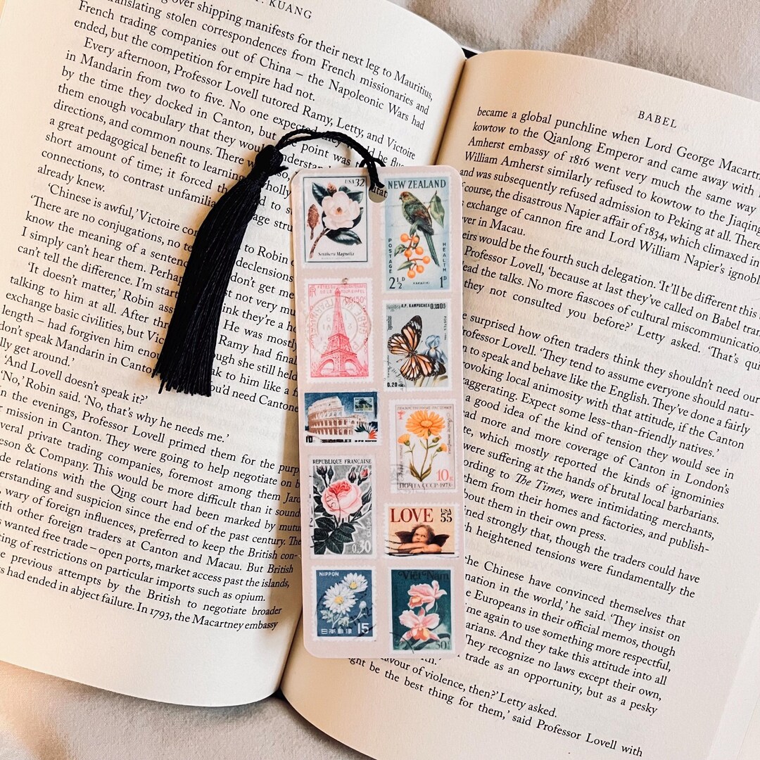 Gift Postage Stamp Bookmarks | Flower Plant | Summer Fall Autumn Travel ...