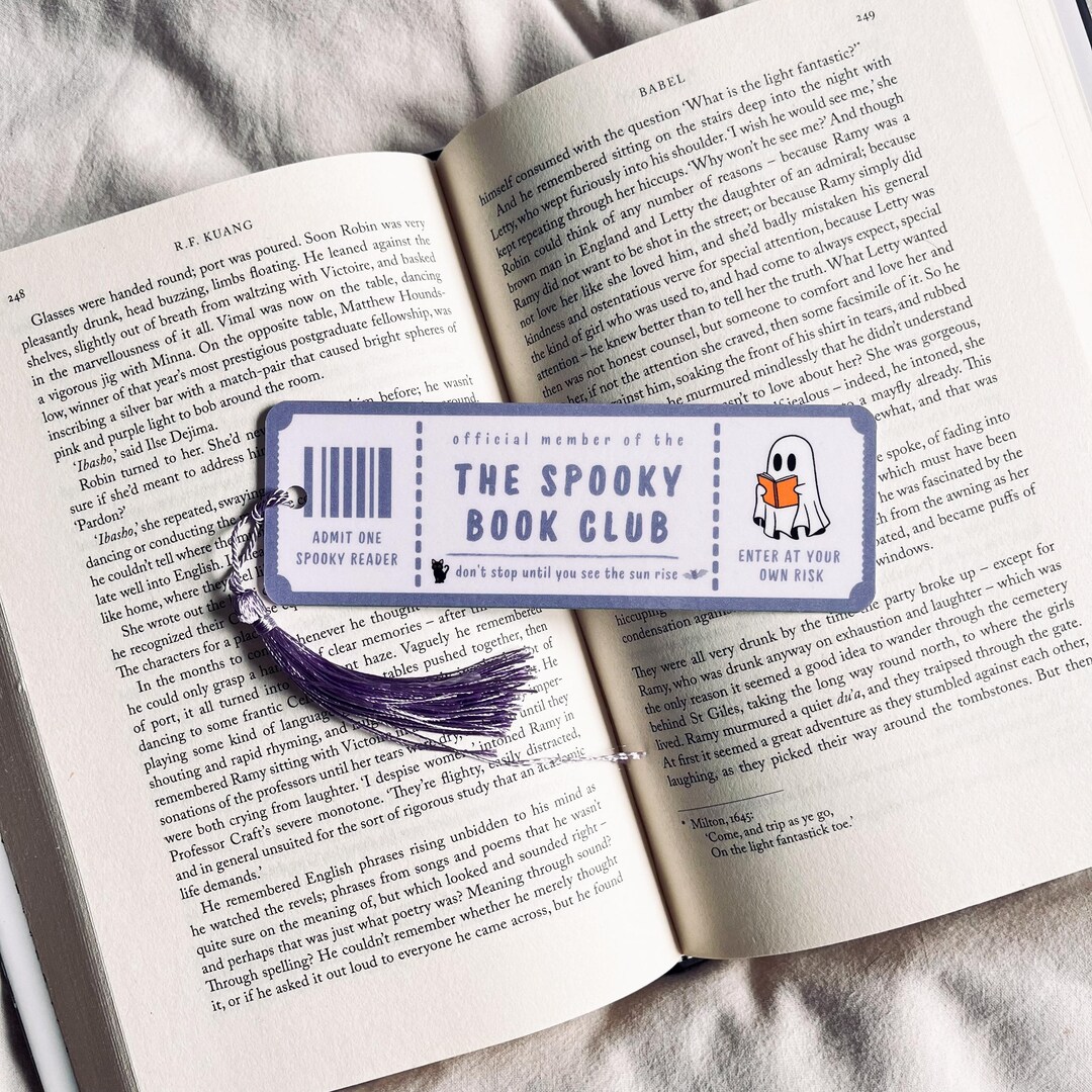 The Spooky Book Club Bookmark | Halloween Bookmark | Birthday Gift ...