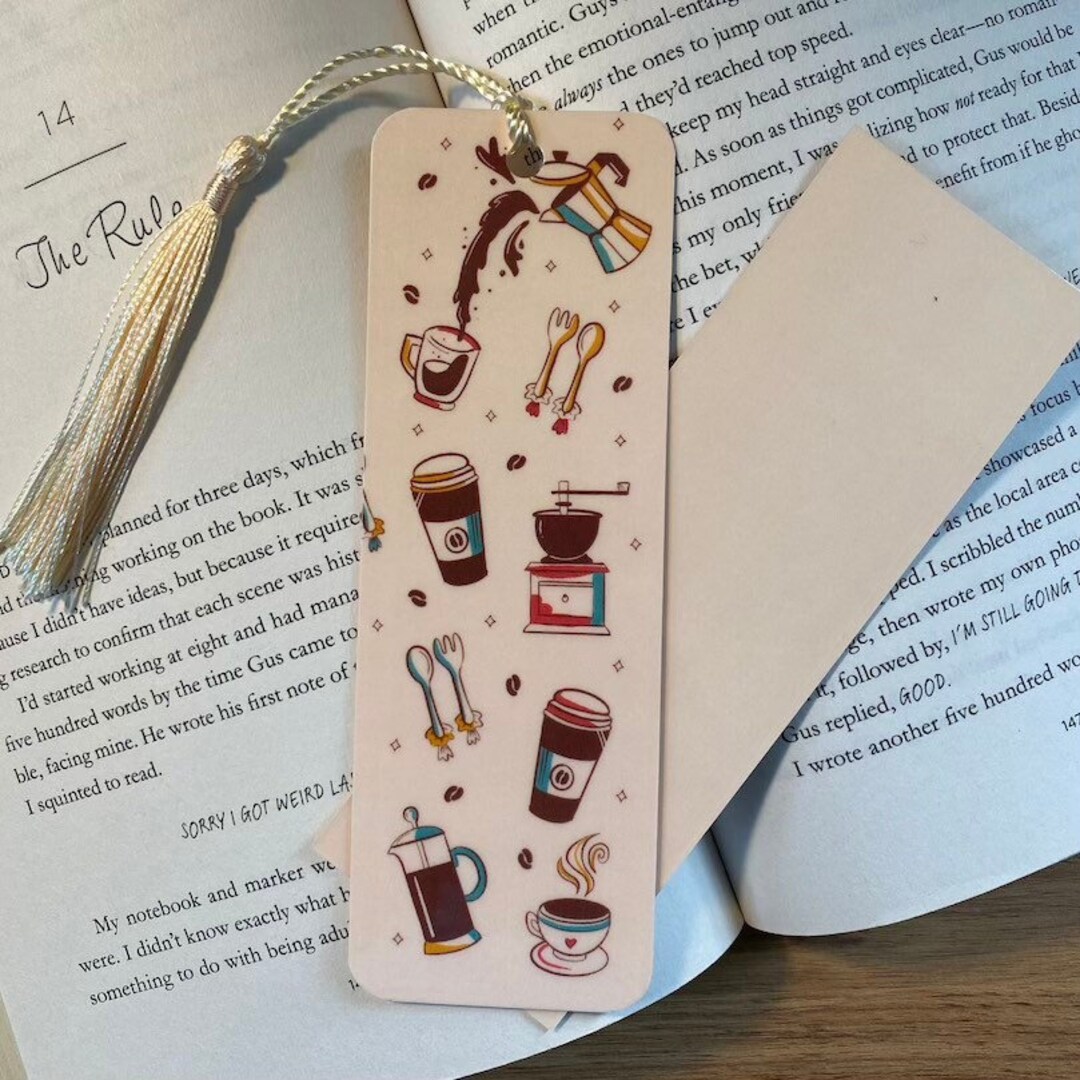 Coffee Bookmark | Books & Coffee | Gift for Her | Book Accessories ...