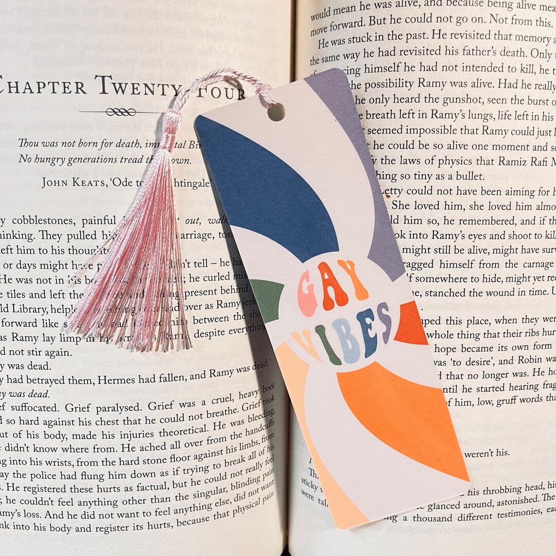 LGBTQIA+ Gay Vibes | Gay Rights Bookmark | Trans Bookmark | Bookish ...