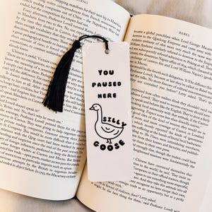Silly Goose Bookmark | You're on This Page | Gift for Her | Cute ...