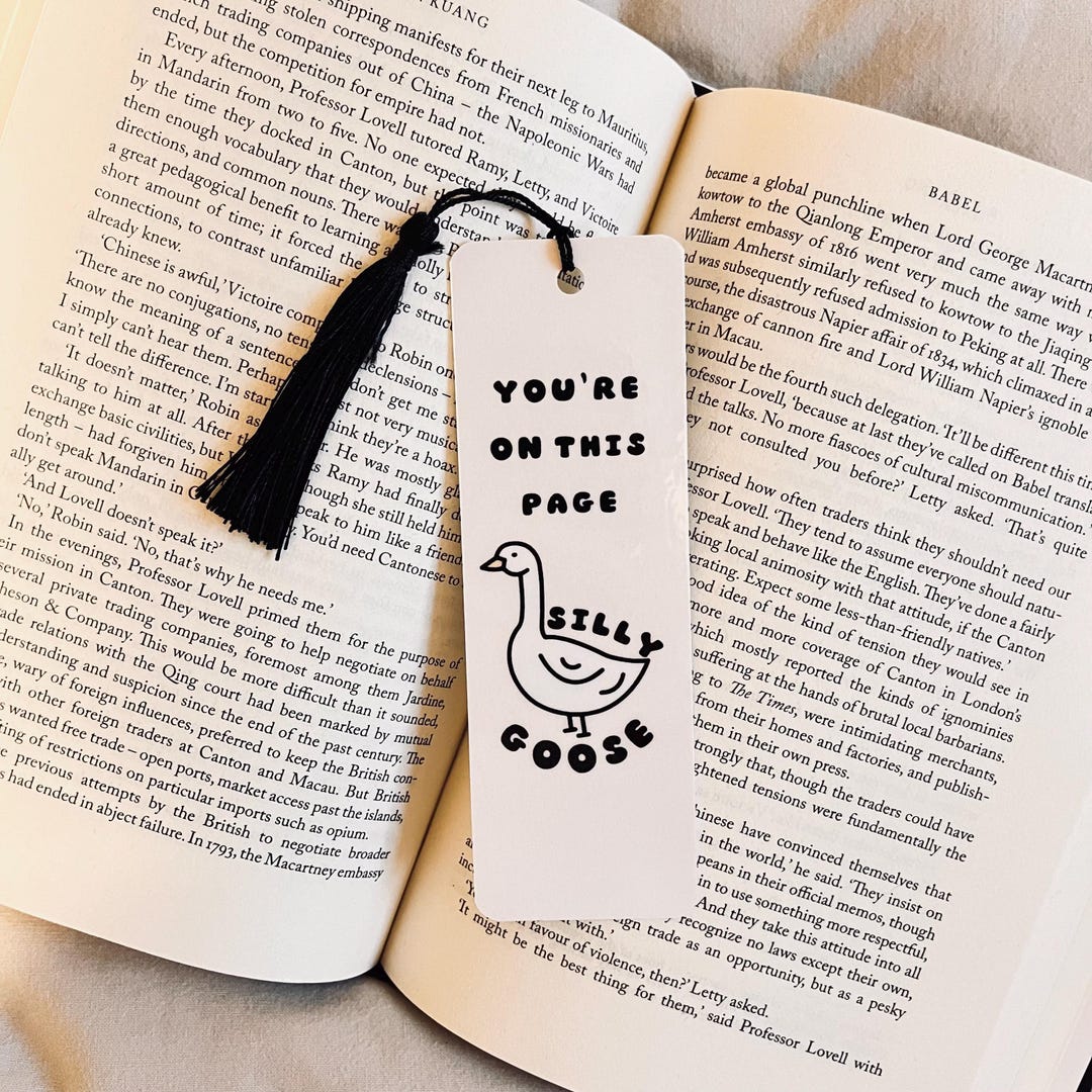 You're on This Page Silly Goose Bookmark | Funny Sarcastic Bookmark ...