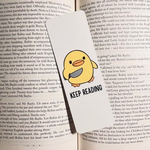 Keep Reading Bookmark Chuck Duck With Knife | Book Lover Boomark | Duck ...