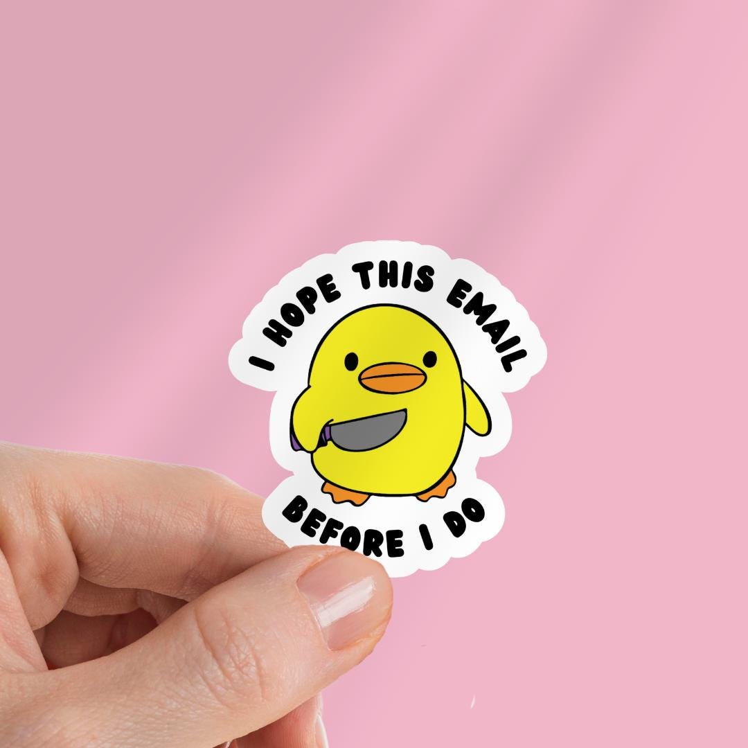 Funny Duck Knife Meme Sticker: Reader Stocking Stuffer - Etsy