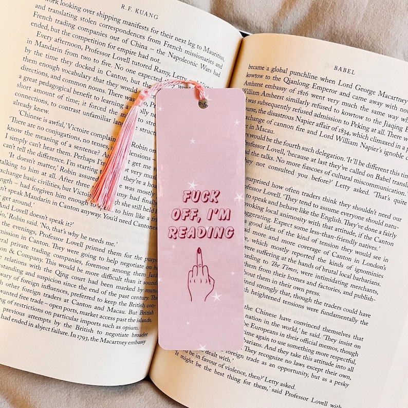 Funny Bookmark: Pink Sassy Quote, Book Lover Gift - Etsy