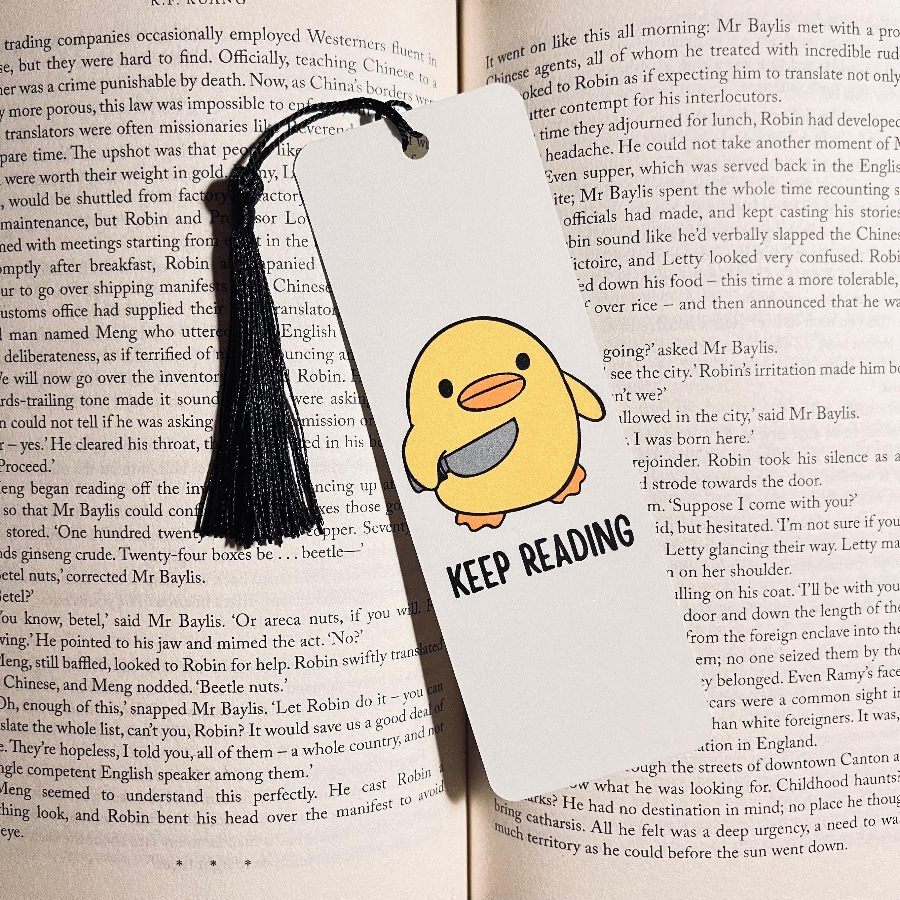 Funny Book Lover Bookmark, Chuck Duck, Sarcastic Quote (durable ...