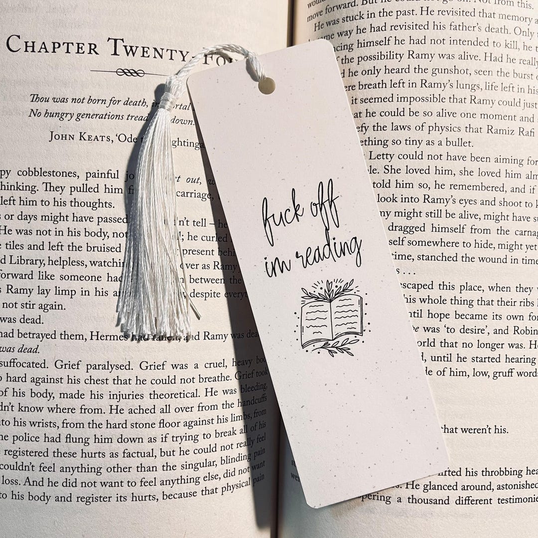 Funny Book Lover Bookmark - Sassy Quote, Laminated Durable Cardstock - Etsy