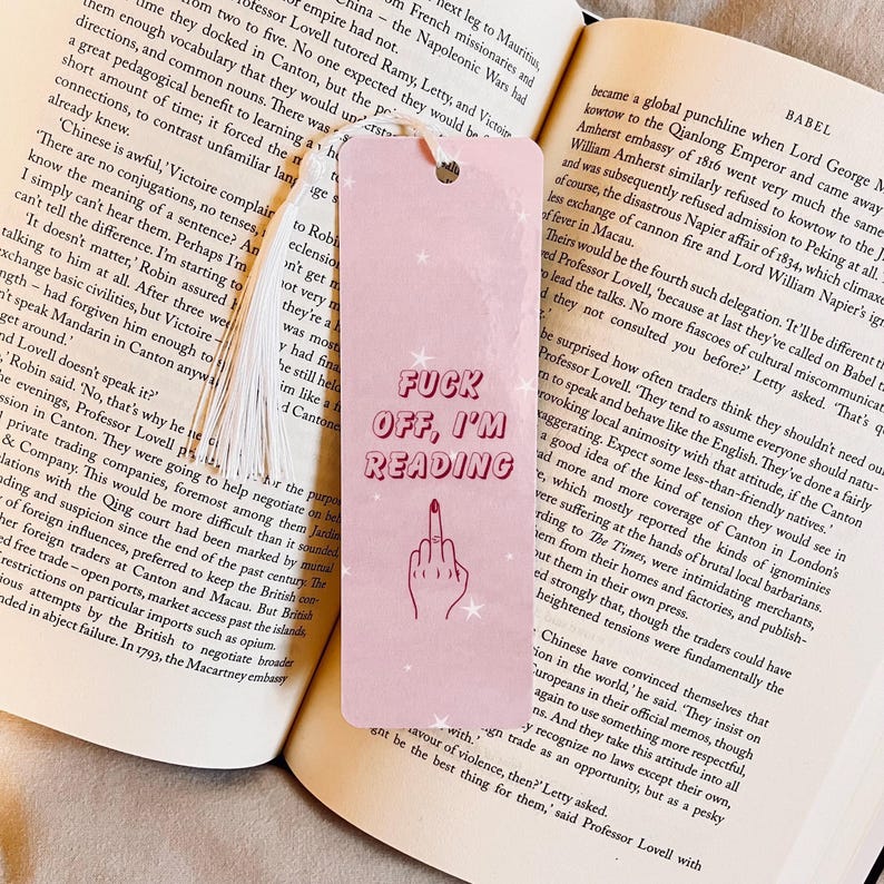 Funny Bookmark: Pink Sassy Quote, Book Lover Gift - Etsy