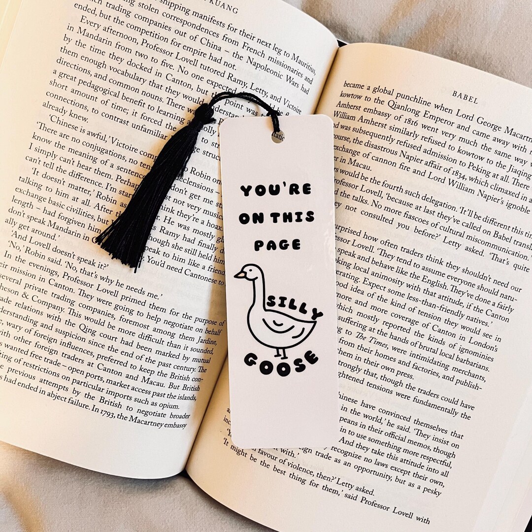 Silly Goose Bookmark | You're on This Page | Gift for Her | Cute ...