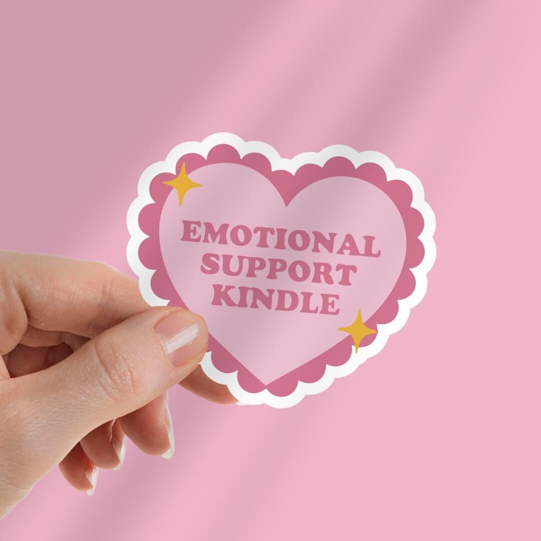 Emotional Support Kindle Sticker: Book Lover Vinyl Decal - Stocking ...
