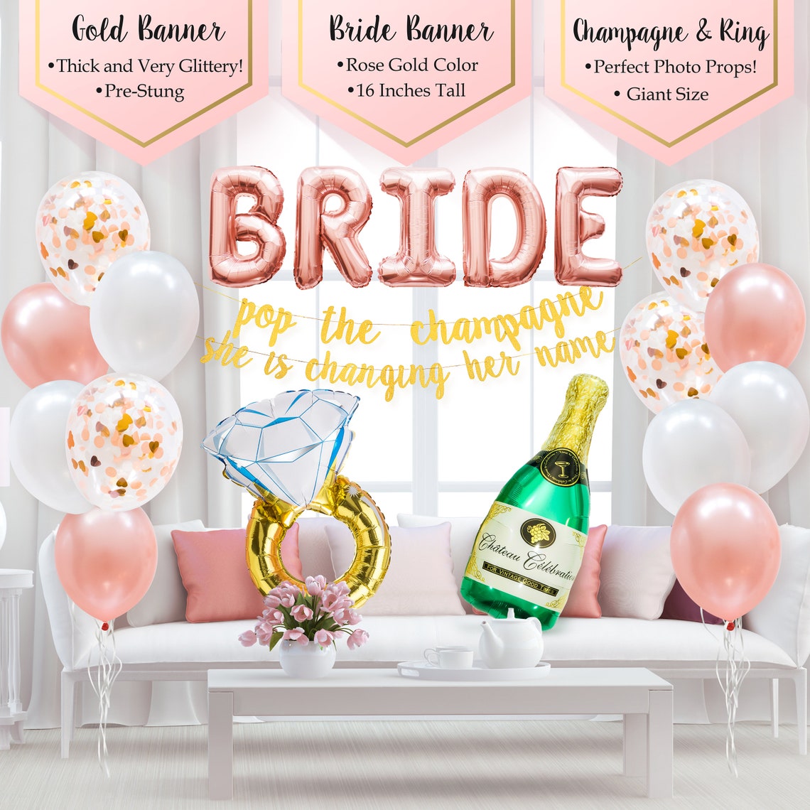 Bachelorette Party Decorations Kit Bridal Shower Decorations - Etsy