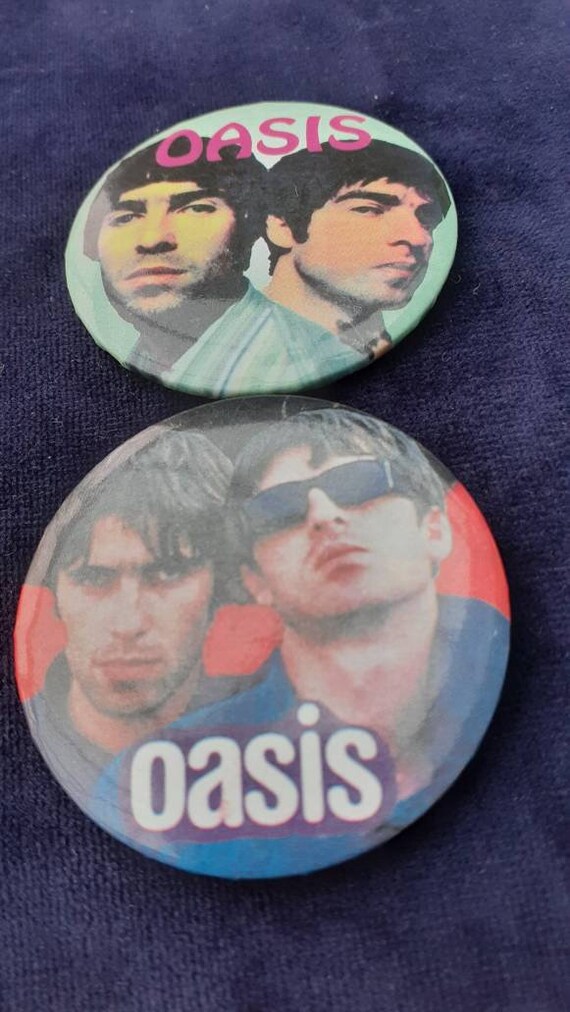vintage pin badges oasis - Gem