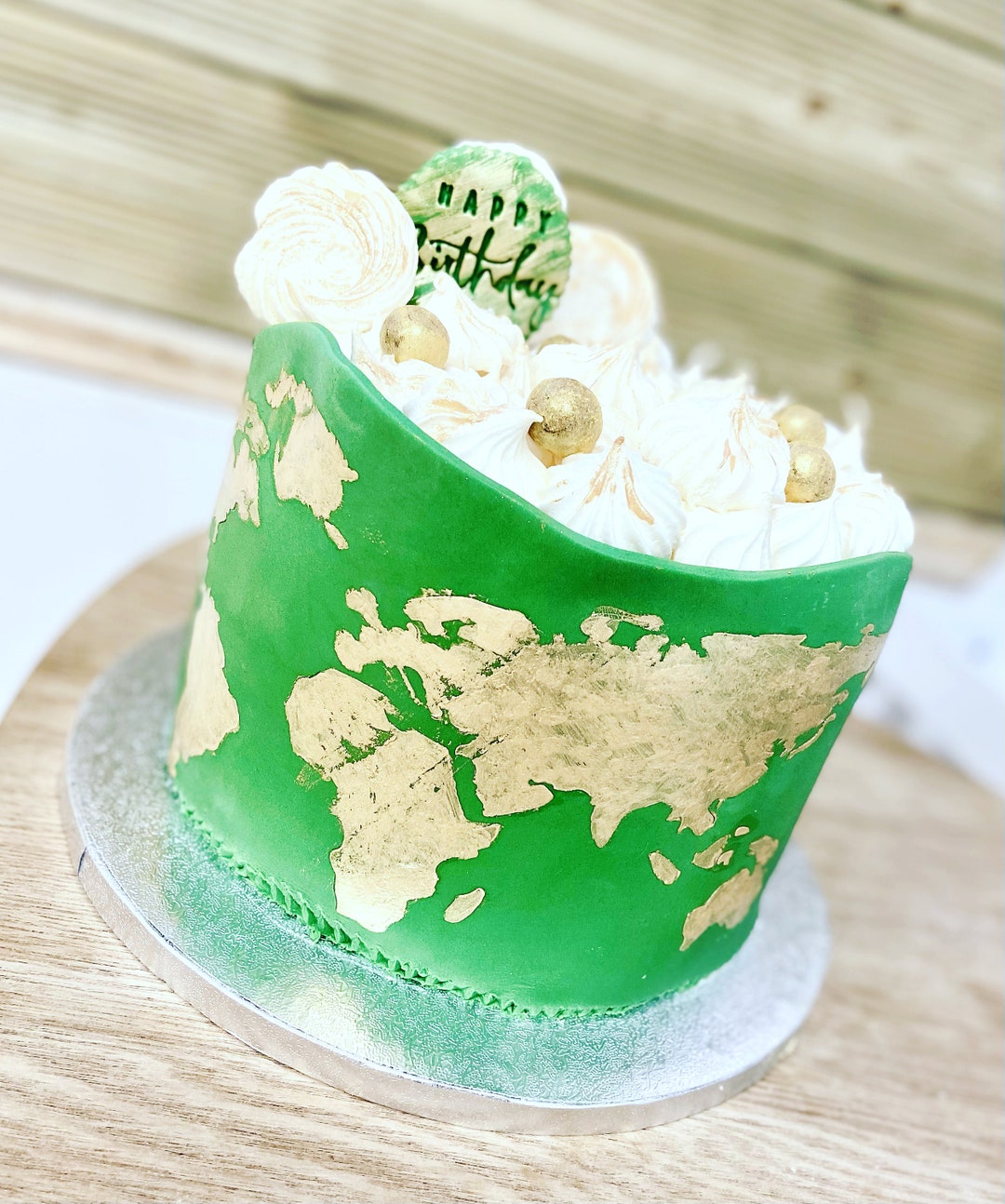 Bespoke Birthday Cake , World Map , Merinque , Size 6'' , Collection ...