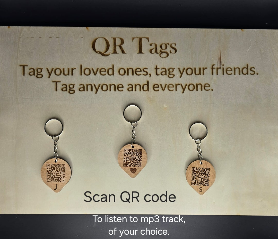 QR Code Key Tags Linking to a Song of Your Choice. - Etsy
