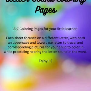 A-Z Letter Sound Coloring Pages - Etsy