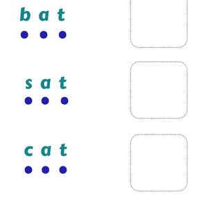 Pre-k and Kindergarten Word Family Practice -AT - Etsy
