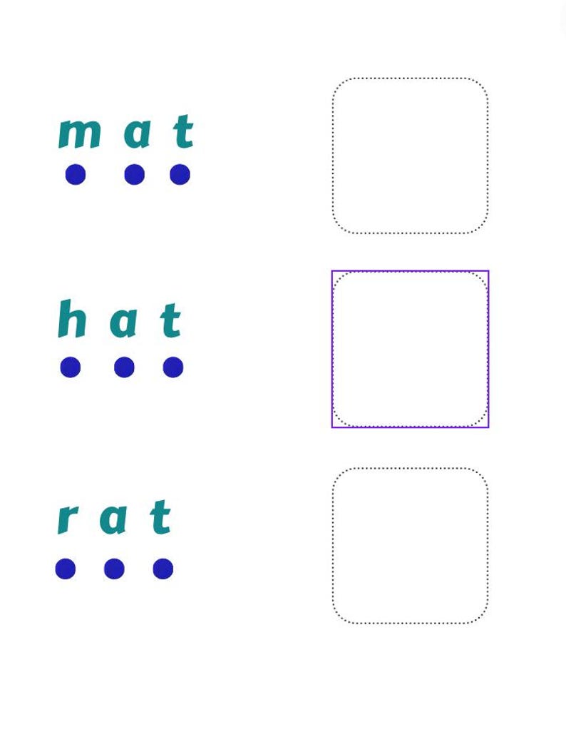 Pre-k and Kindergarten Word Family Practice -AT - Etsy