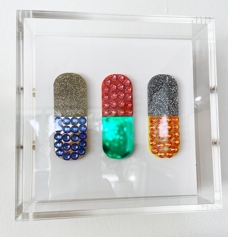 Happy Pills Pill Art Pop Art Modern Art Pharma Art Colorful Art 3D Art ...