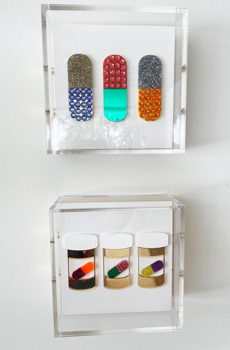 Happy Pills Pill Art Pop Art Modern Art Pharma Art Colorful Art 3D Art ...