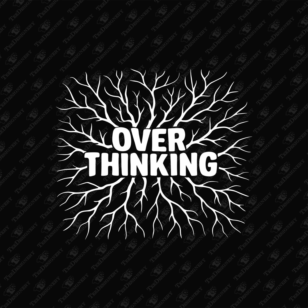 Overthinking Brain Buzz SVG: Mental Chaos Sarcasm Design (digital ...