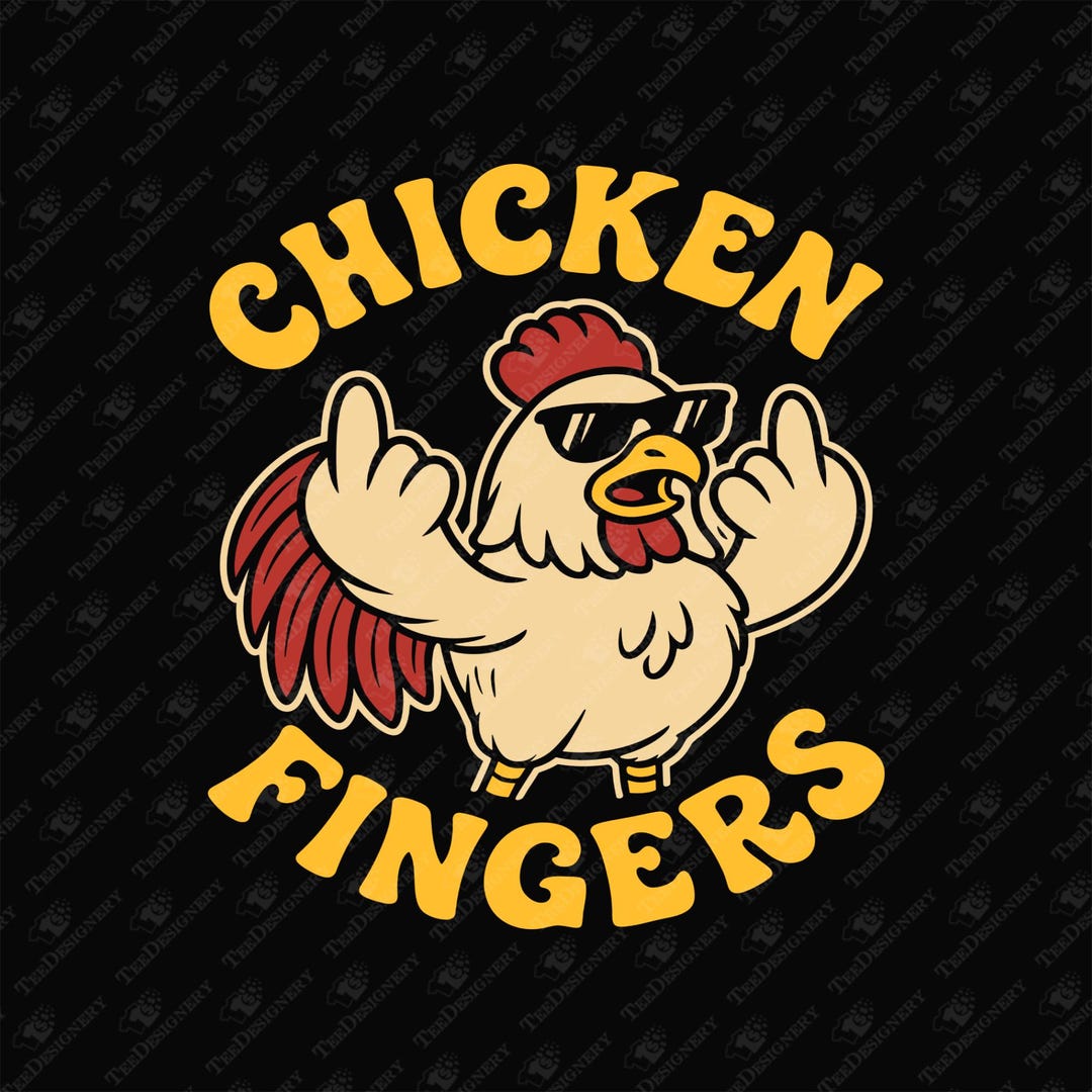 Angry Chicken Flipping off Middle Fingers Pun Cluck Off, SVG Cut File ...