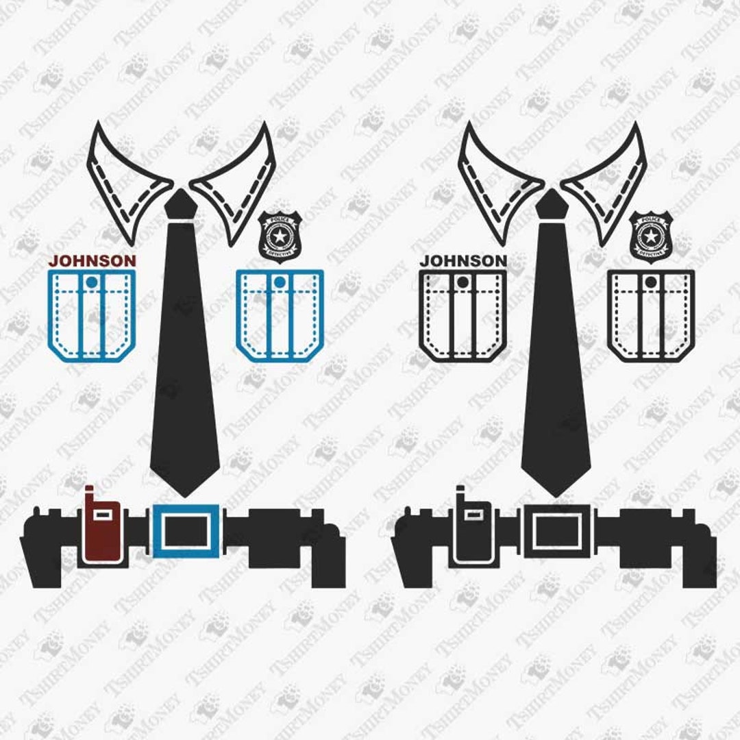 Police Uniform SVG File, Police Officer, Funny Design Badge, Parody ...