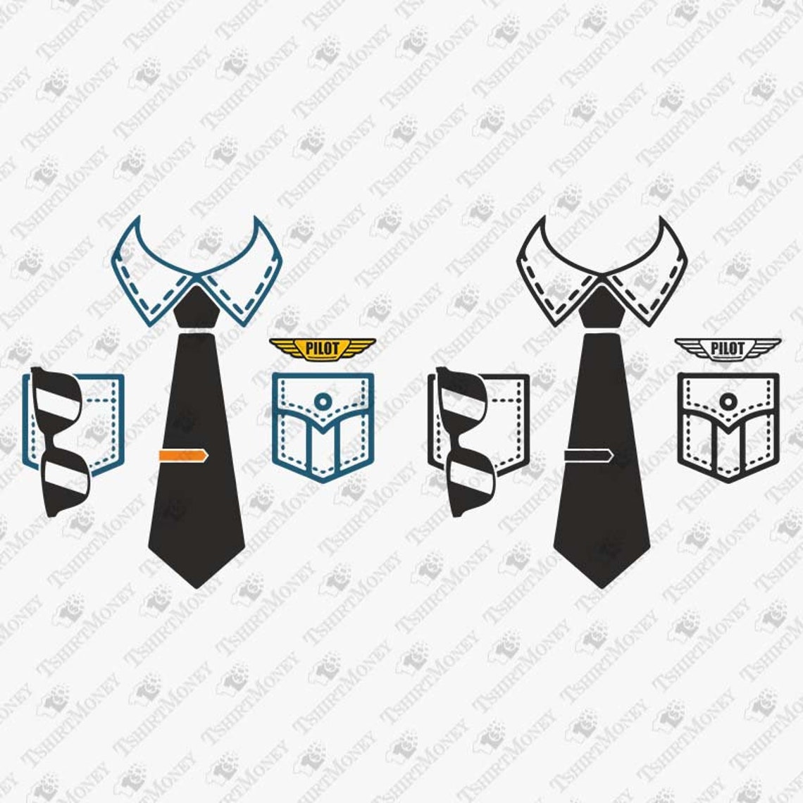 Pilot Costume SVG: Airplane Captain Design, T-shirt Sublimation PNG ...