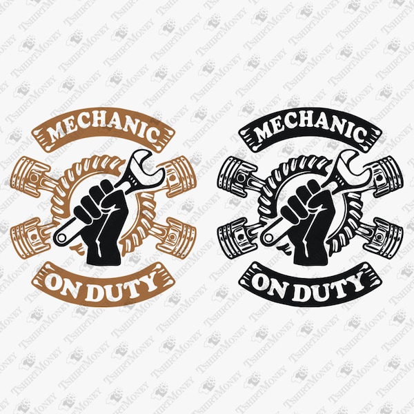 Mechanic on Duty Svg - Etsy