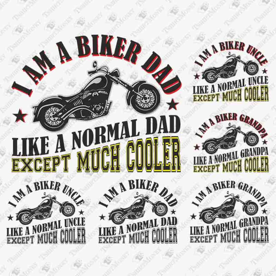 Biker Dad Svg, Biker Uncle Svg, Biker Grandpa Svg, Motorcycle Rider Svg ...