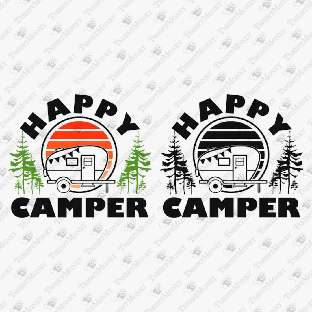 Happy Camper Svg Summer Camping Svg Outdoor Adventure Svg - Etsy Canada