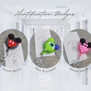 Mickey Mouse / Mike Wazowski Mashup ID Badge: A Playful Twist for ...