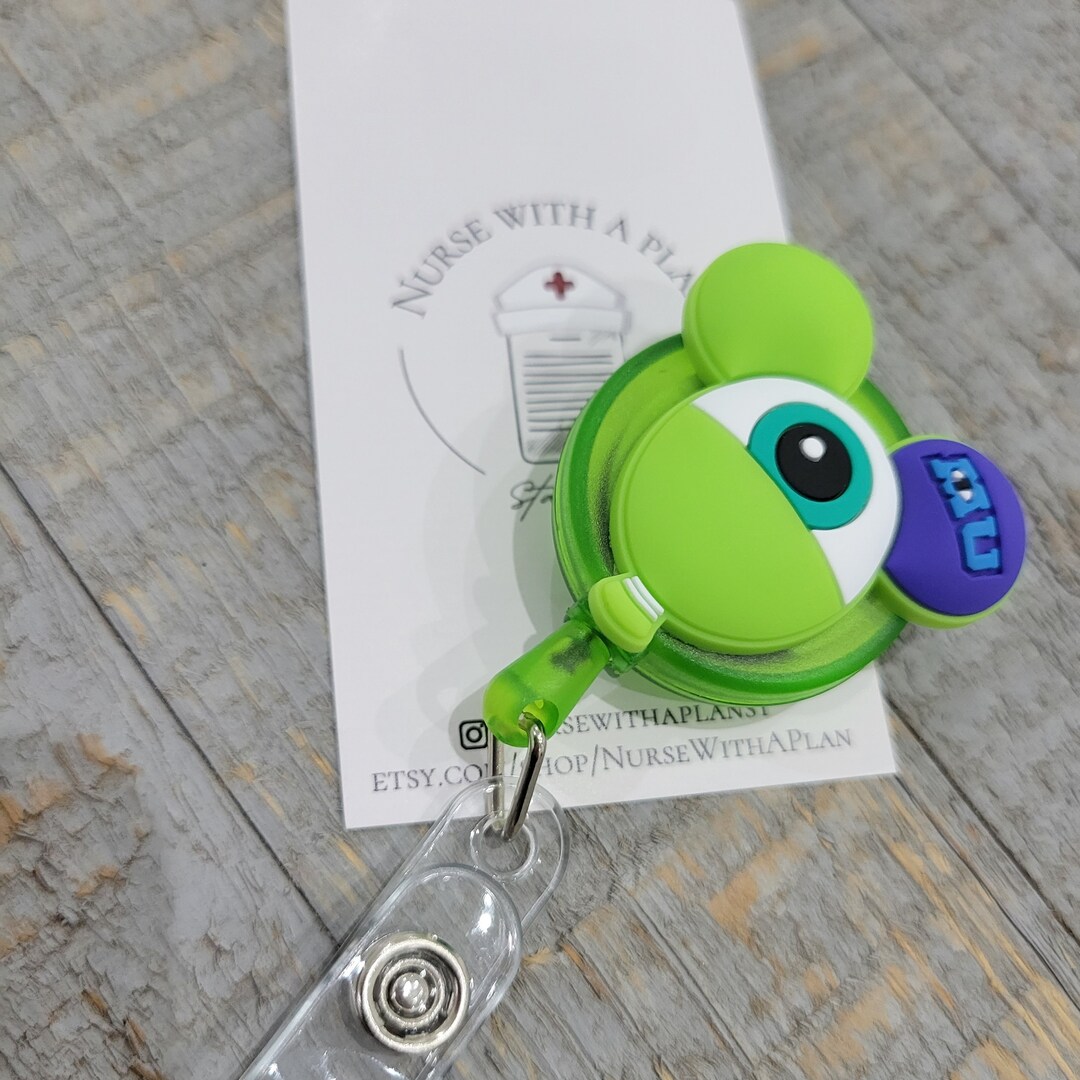 Mickey Mouse / Mike Wazowski Mashup ID Badge: A Playful Twist for ...